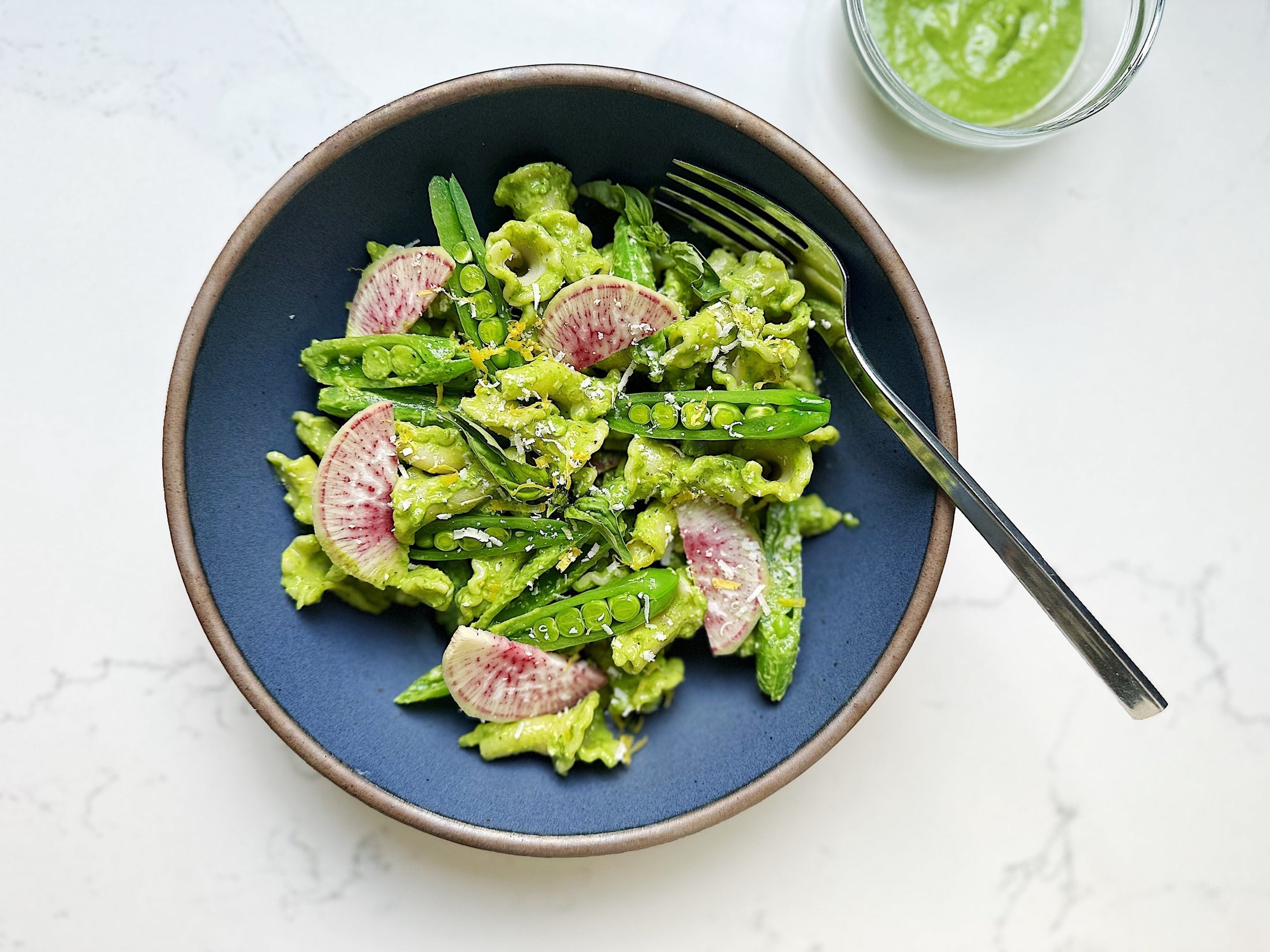 Greek-ish Green Pasta Salad – Flour + Water Foods