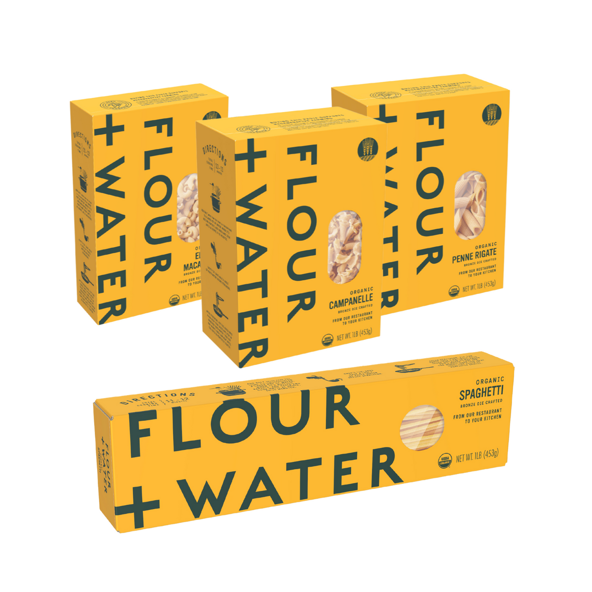 Chef-Crafted Bronze-Die Pasta | Organic Semolina | Flour + Water Foods